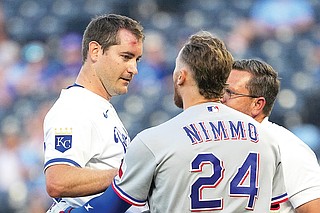 Lugo takes liner off forehead, exits game against Rangers | Jefferson ...