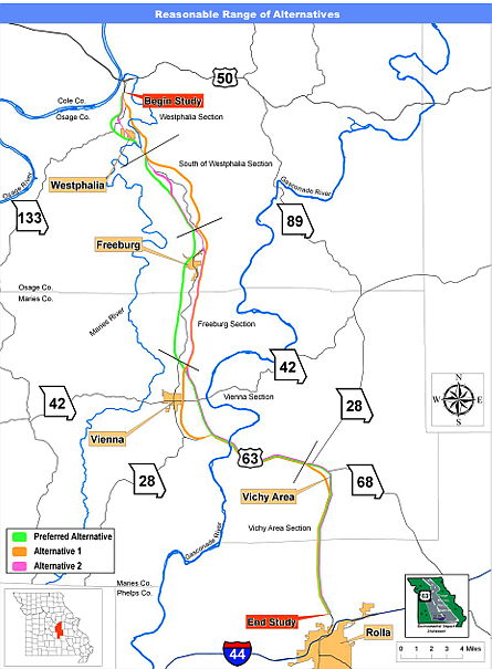MoDOT creating plan to realign U.S. 63 near Westphalia | Jefferson City ...