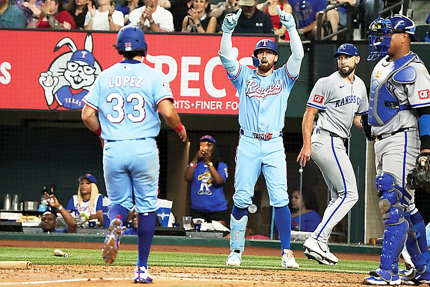 Rangers cruise past Royals to capture three-game series sweep ...